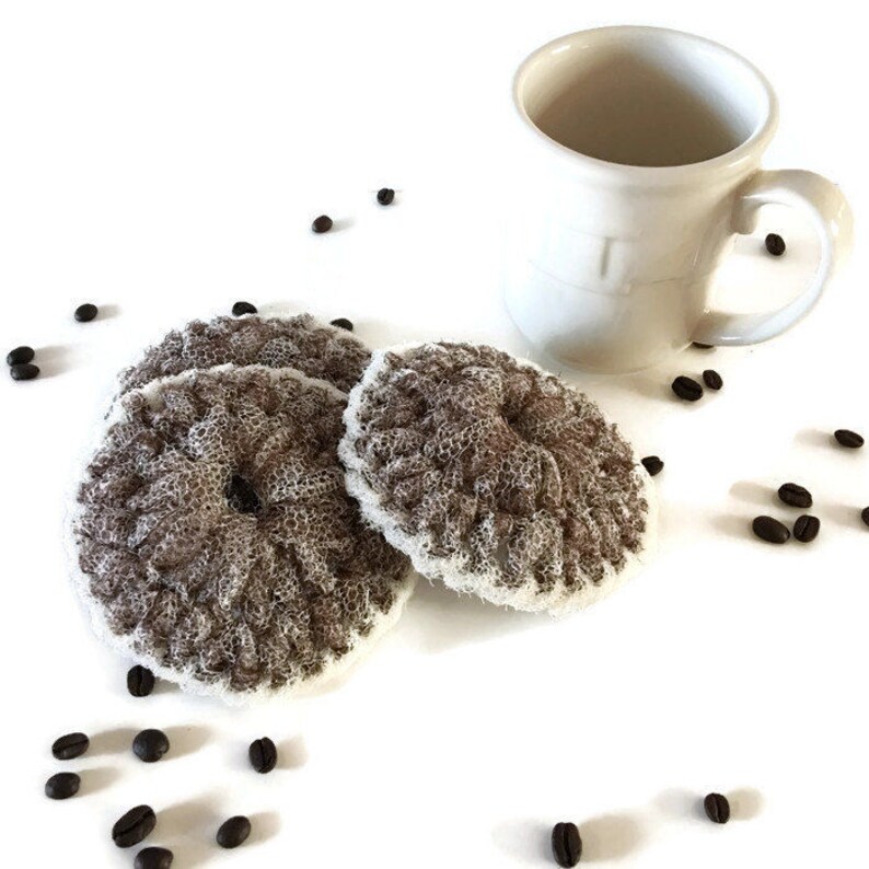 Dish Scrubbies - "cappuccino" - Set of 3 Through 10 - Kitchen Scrubbies ...