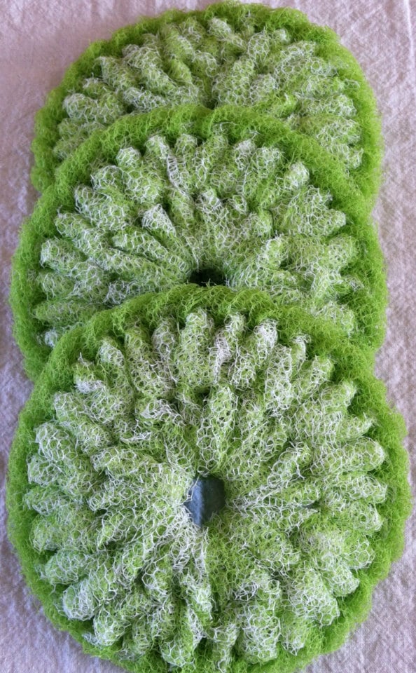 Scrubbies 3 Lime Green Kitchen Scrubbies Crochet Scrubbies | Etsy