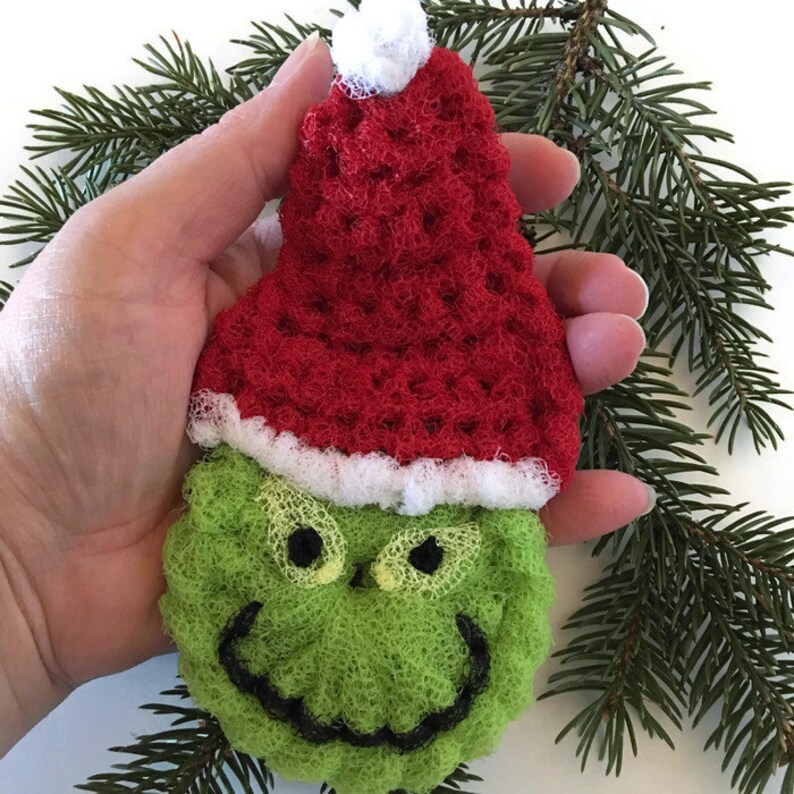 Grinch Dish Scrubbies Choose 1 8 Christmas Scrubbies - Etsy