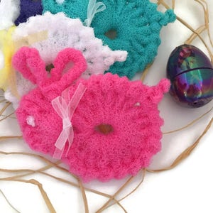 Easter Rabbit Dish Scrubbies Choose Color and 2 Through 8 - Etsy