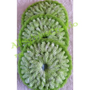 Scrubbies 3 Lime Green Kitchen Scrubbies, Crochet Scrubbies, Nylon ...