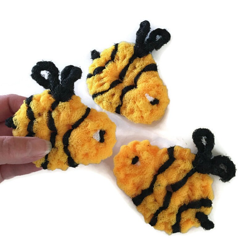 Bee Dish Scrubbies Choose 2 Through 6 - Nylon Scrubbies - Pot Scrubbers ...