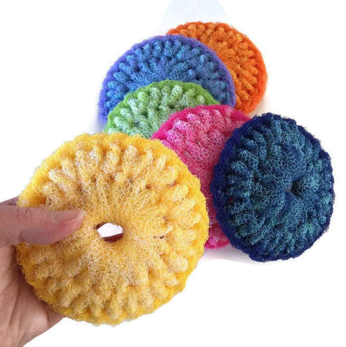Large Crochet Scrubbies - Choose Colors and 2 Through 6 - Pot Scrubbers ...