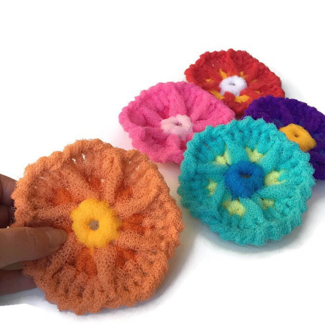 Flower Kitchen Scrubbies - 5 Colors - Choose 2 Through 5 - Fairy ...