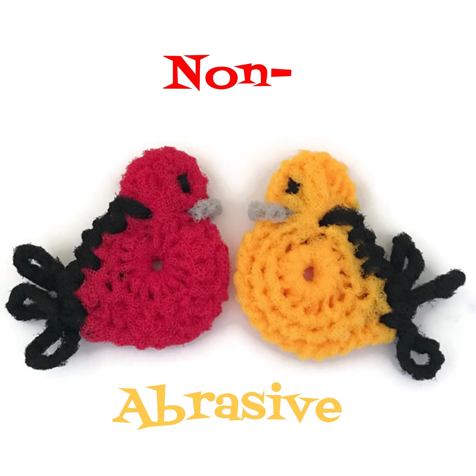 Bird Dish Scrubbies 1 Through 6 Scarlet Tanager & Goldfinch - Etsy