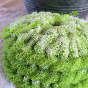 Scrubbies 3 Lime Green Kitchen Scrubbies, Crochet Scrubbies, Nylon ...