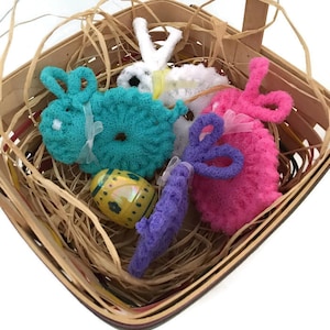 Easter Rabbit Dish Scrubbies Choose Color and 2 Through 8 - Etsy