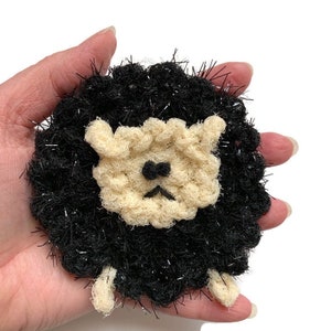 Black Sheep Scrubbies 2 Through 6 Sheep Crocheted Scrubbies Pot ...