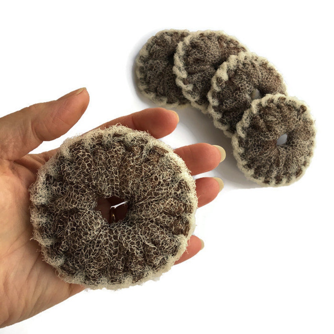 Dish Scrubbies, Mini "cappuccino" Nylon Pot Scrubbers, Set of 3 Through ...