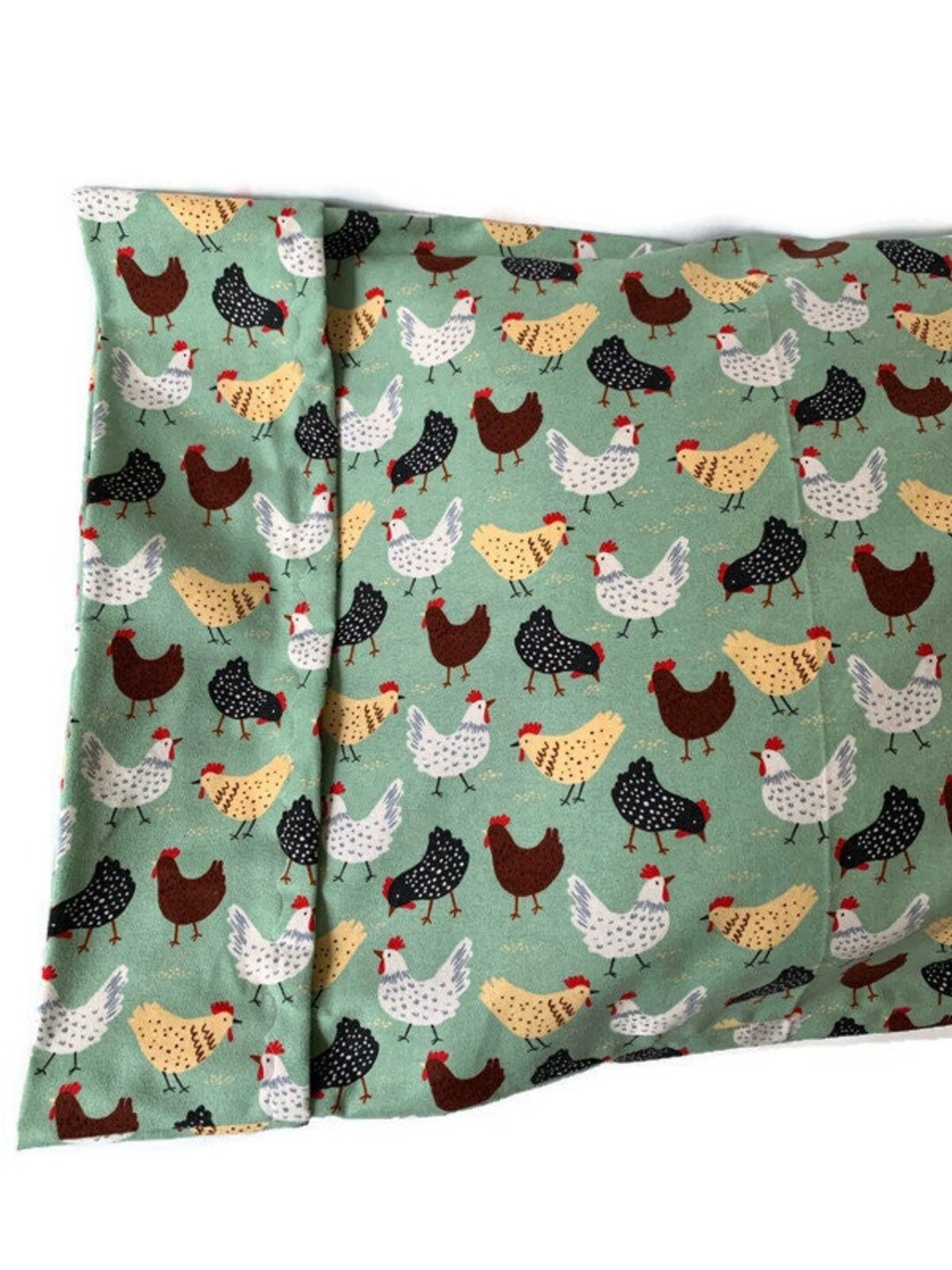 Hens Flannel Pillowcases Set of 2 Chickens Colorful Hens Farmhouse ...