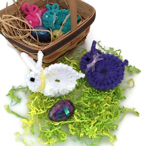 Easter Rabbit Dish Scrubbies Choose Color and 2 Through 8 - Etsy