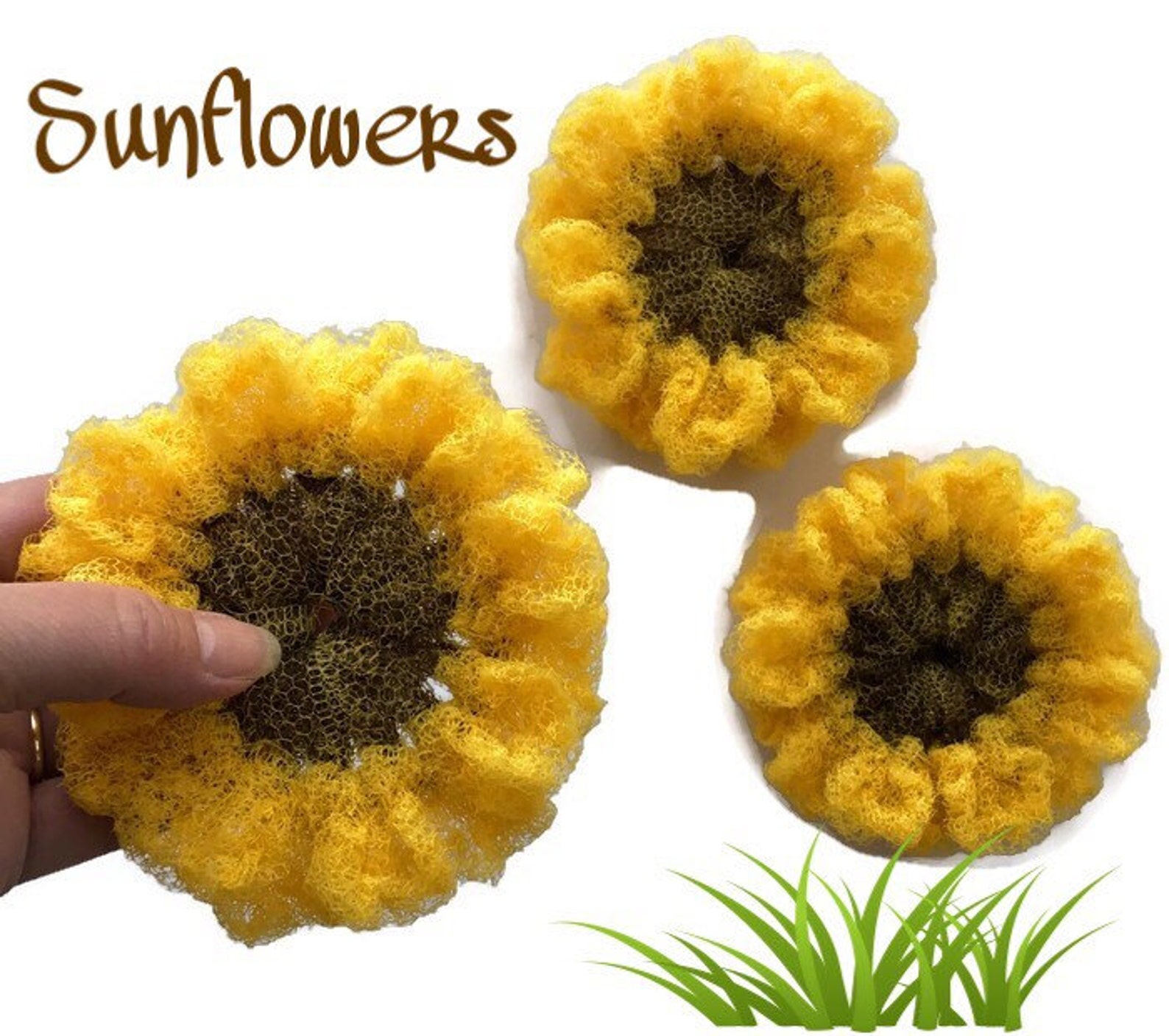Nylon Pot Scrubber You Choose 2 Through 8 Large Sunflower Dish ...