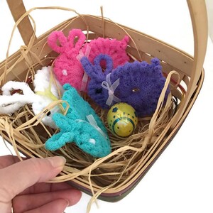 Easter Rabbit Dish Scrubbies Choose Color and 2 Through 8 - Etsy