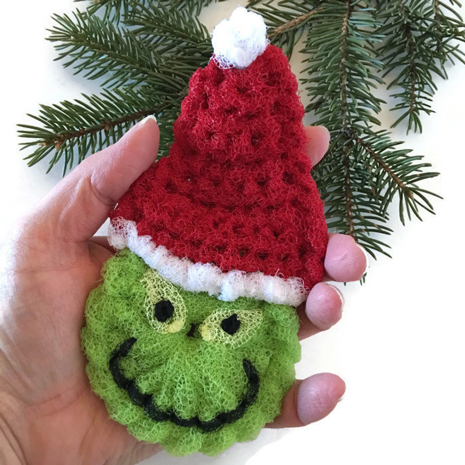 Grinch Dish Scrubbies Choose 1 8 Christmas Scrubbies - Etsy