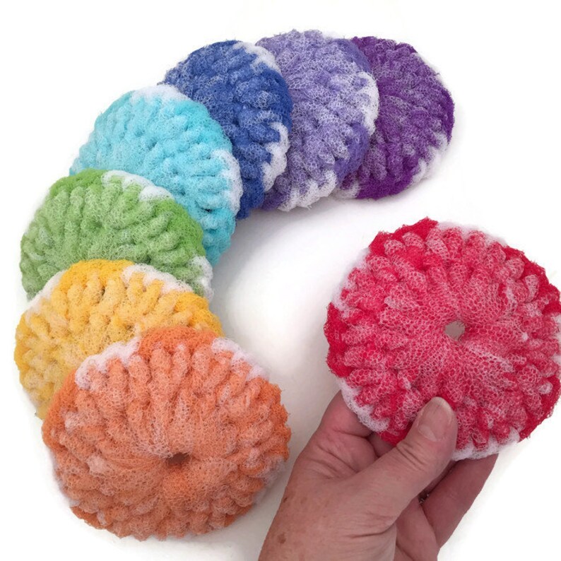 Large Kitchen Scrubbies - Set of 2 Through 8 - Nylon Dish Scrubbies ...