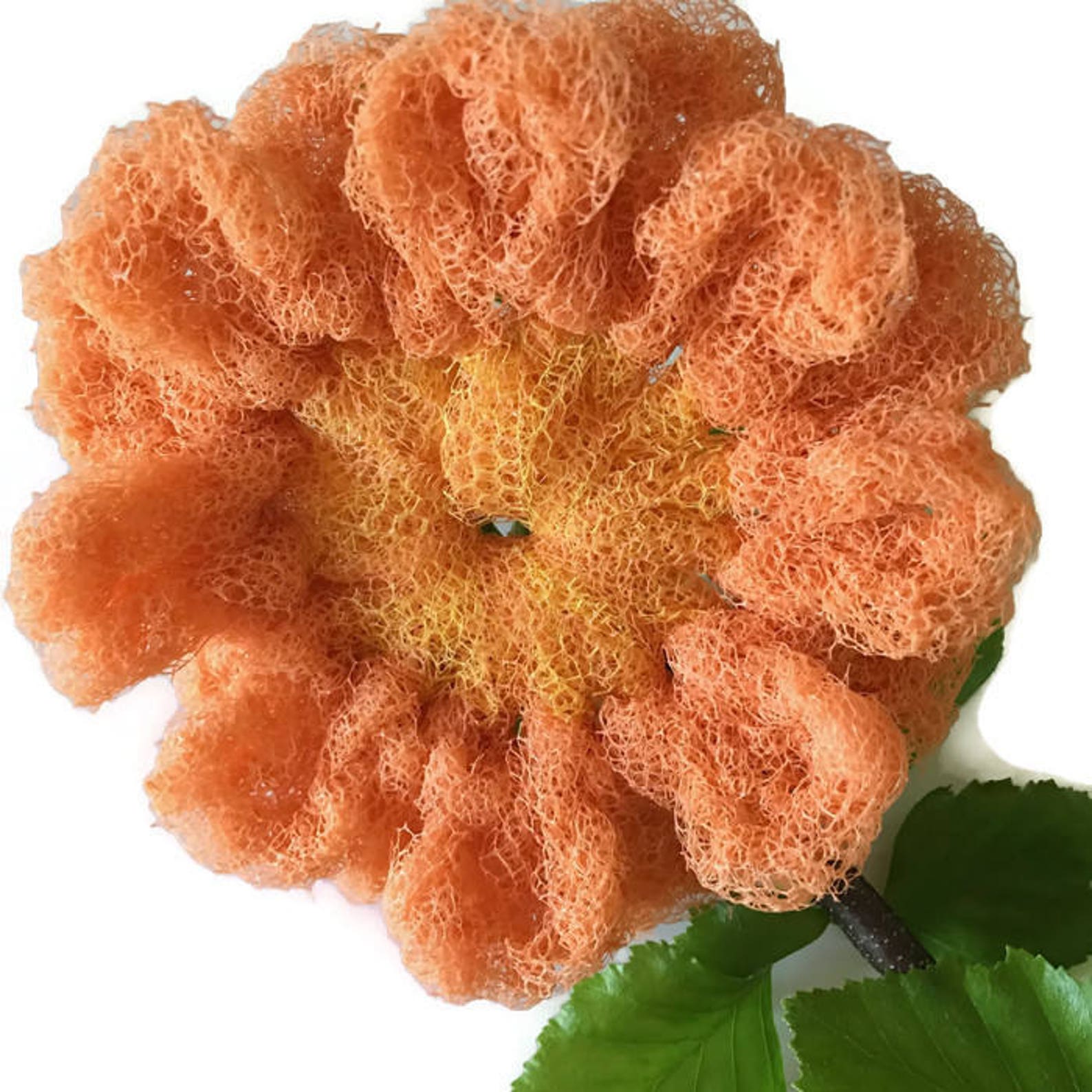 Flower Dish Scrubbies Peach Blossom Dish Scrubbers You | Etsy