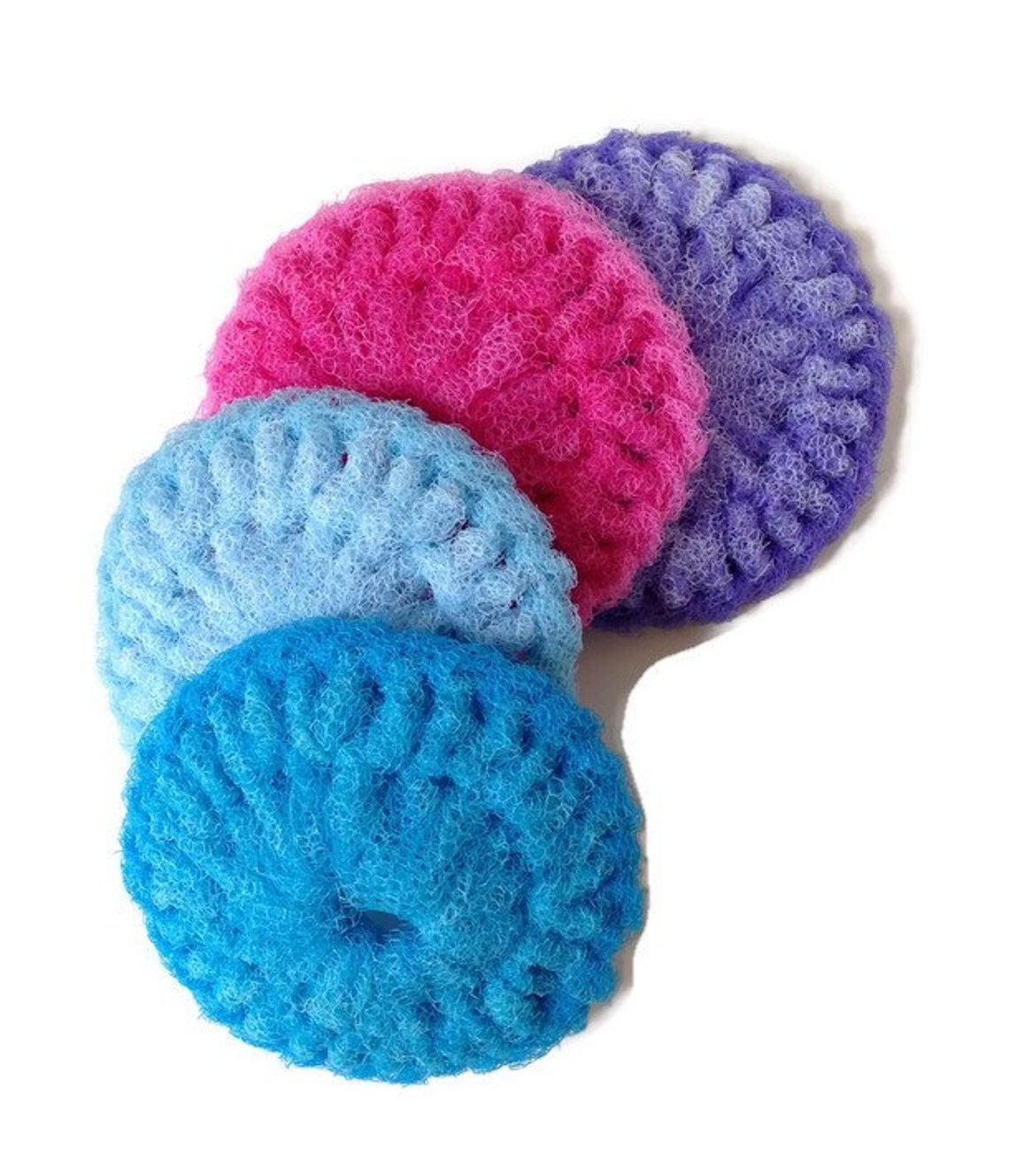 Scrubbie Set of 6 Large Colorful Crochet Scrubbies Kitchen | Etsy