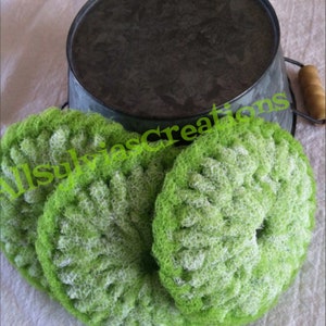 Scrubbies 3 Lime Green Kitchen Scrubbies, Crochet Scrubbies, Nylon ...