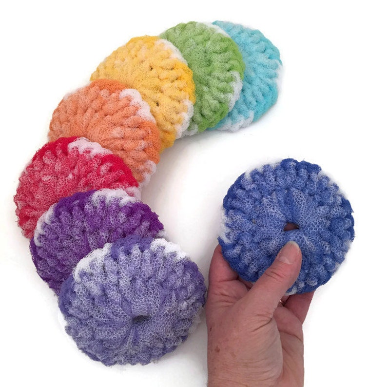 Large Kitchen Scrubbies - Set of 2 Through 8 - Nylon Dish Scrubbies ...