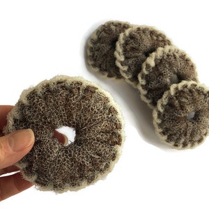 Dish Scrubbies, Mini "cappuccino" Nylon Pot Scrubbers, Set of 3 Through ...