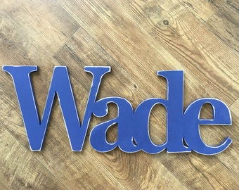 Printed letter font name sign 11 12 letters Baby Name | Etsy