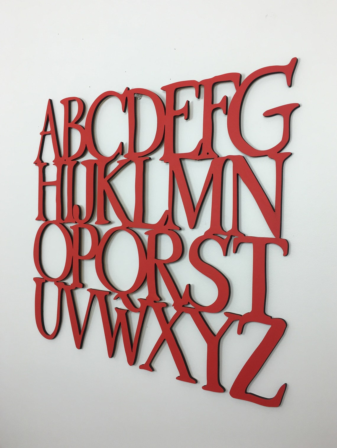 Wood Alphabet Sign Uppercase Letters Wooden Alphabet - Etsy