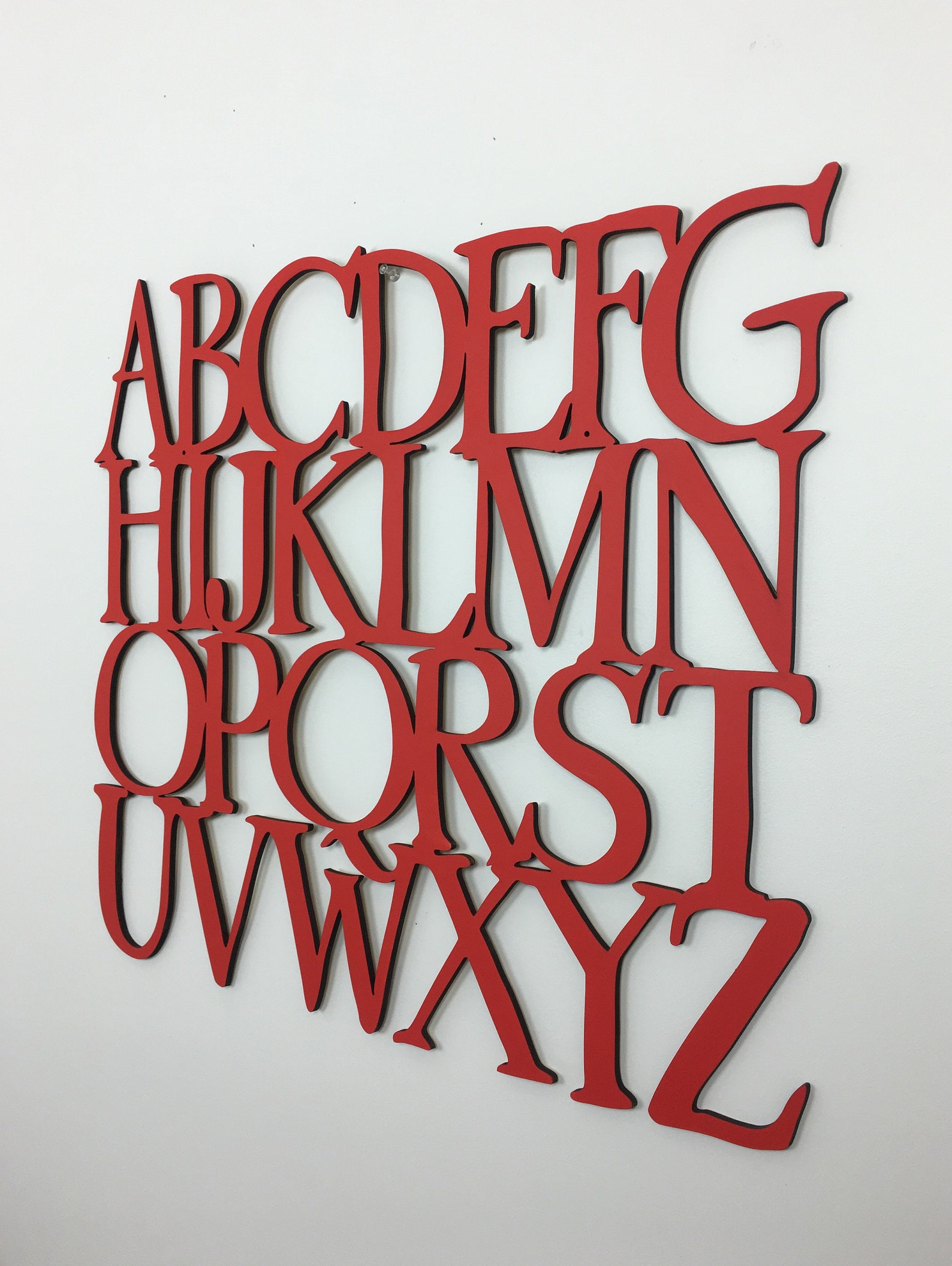 Wood Alphabet Sign Uppercase Letters Wooden Alphabet - Etsy