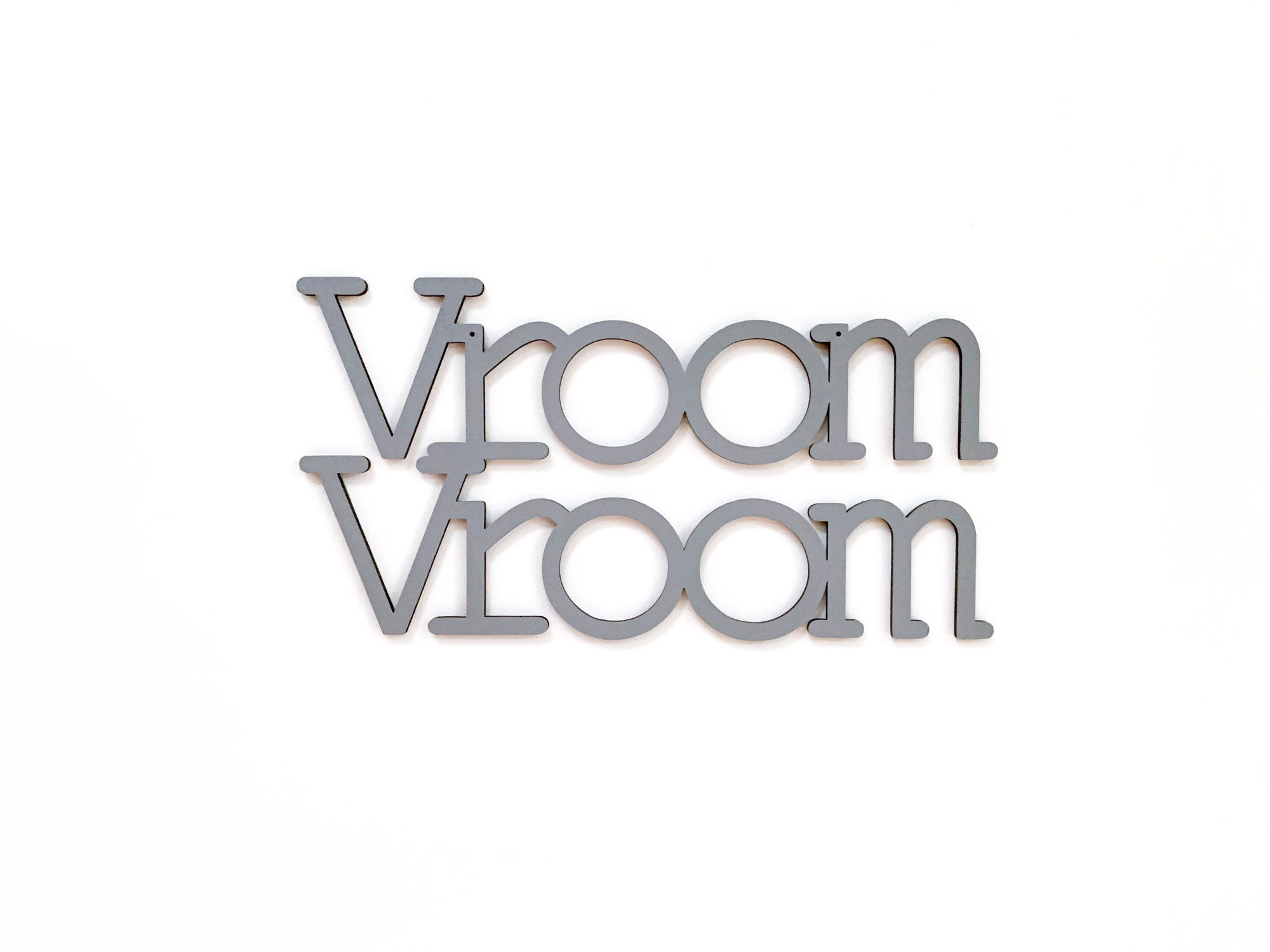 Vroom Vroom Laser Cut Typography Wood Sign - Etsy