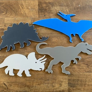 Dinosaur Wood Sign, T-rex, Stegosaurus, Triceratops, Pterodactyl ...
