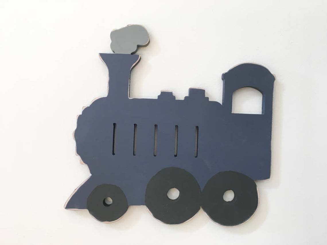 Wooden Train Cutout Shape Transportation Theme Kids Room or - Etsy
