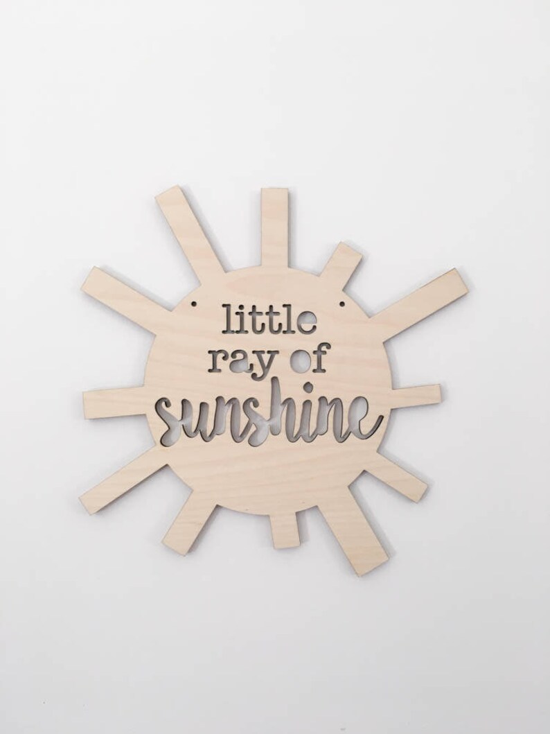 Little Ray of Sunshine Wood Sign | Baby Nursery Decor | Modern Kids ...