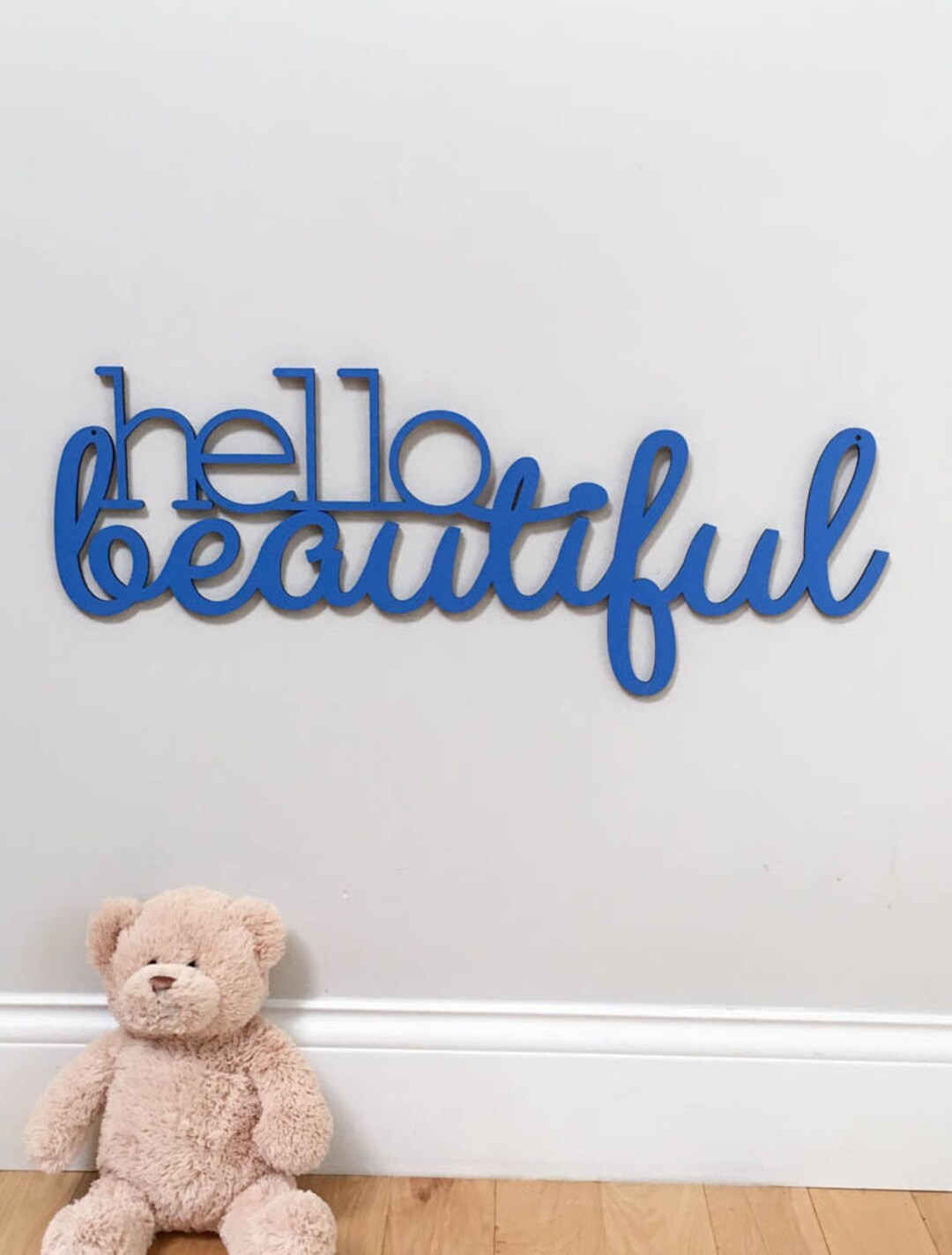 Hello Beautiful Wood Sign, Wall Sign, Nursery Decor, Girls Room Decor ...