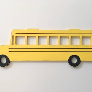 Wood School Bus Shape, School Bus Cut Out, Boy Bedroom Decor ...