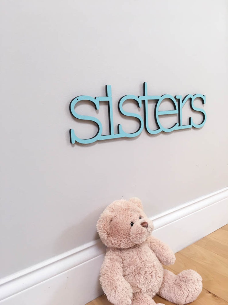 Sisters Wood Sign Sibling Shared Room Sign Big Sister - Etsy