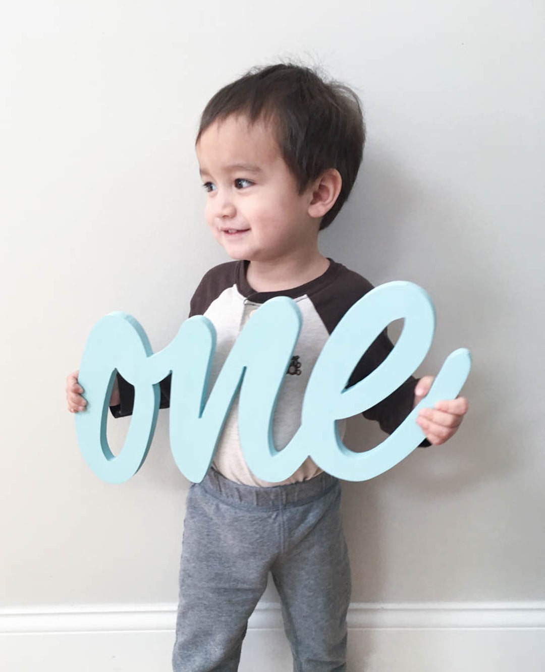 Number Photo Prop Wooden Sign Number Sign for Photography First ...