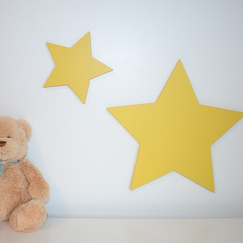 Wood Stars Baby Nursery Decor Star Nursery Yellow Stars - Etsy