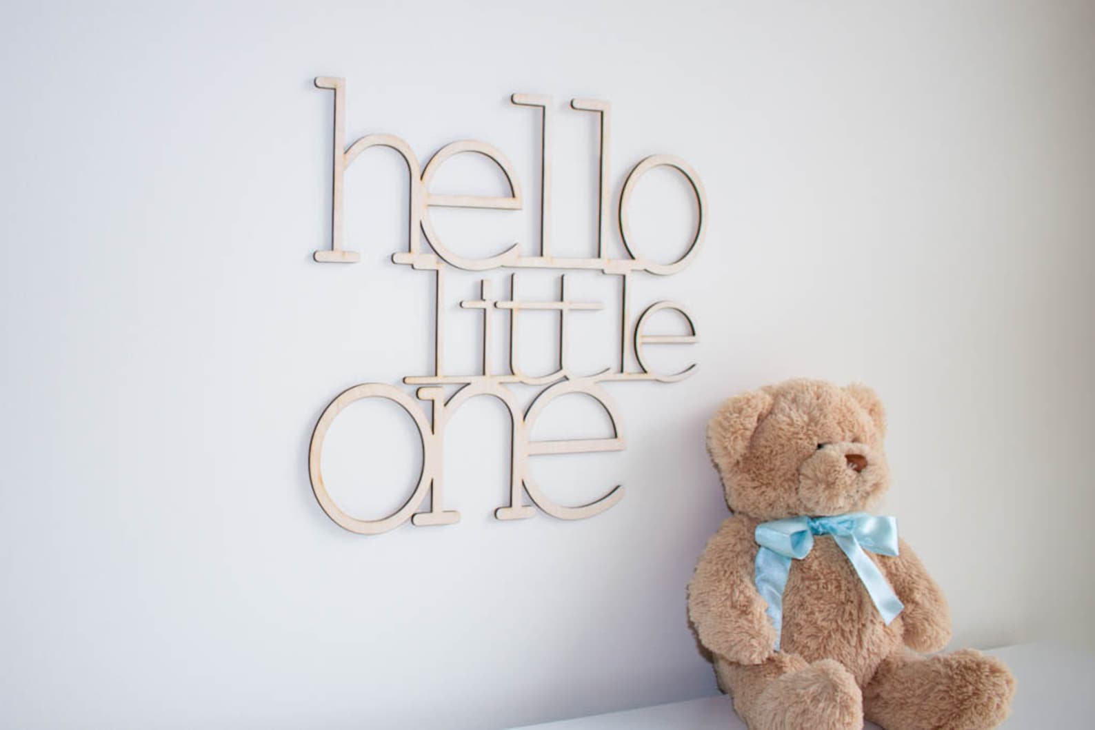 Hello Little One Wood Sign Modern Baby Nursery Decor - Etsy