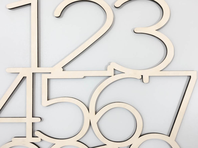 Wood Number Sign Number Wall Art Kids Room Decor 1 10 Set | Etsy