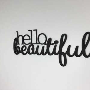 Hello Beautiful Wood Sign, Wall Sign, Nursery Decor, Girls Room Decor ...