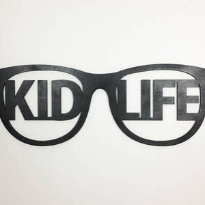 Kid Life Wood Sign, Sunglasses Wall Art, Modern Baby Nursery, Kids ...