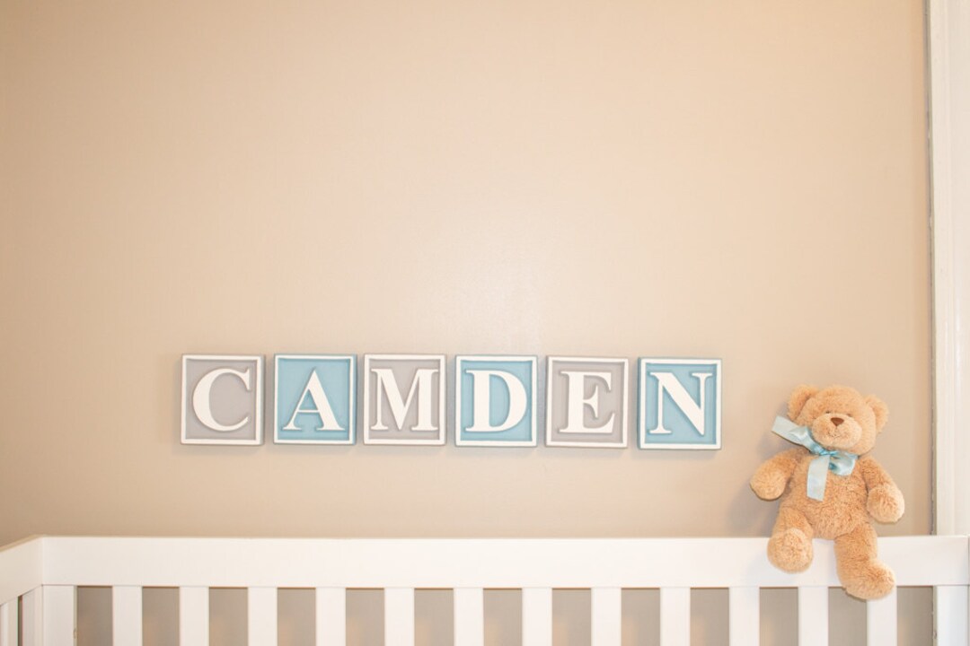 Personalized Letter Blocks, Nursery Name Blocks, Wooden Alphabet Blocks ...
