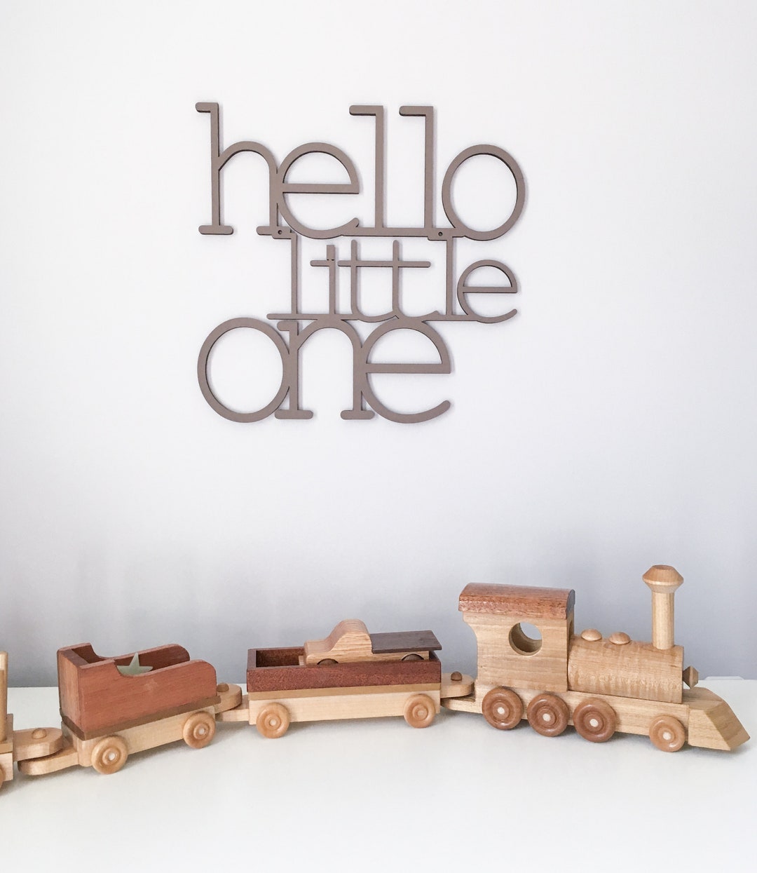 Hello Little One Wood Sign Modern Baby Nursery Decor - Etsy