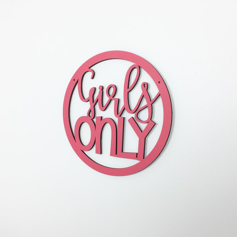 Girls Only Wood Sign Girls Room Sign Modern Girls Room - Etsy