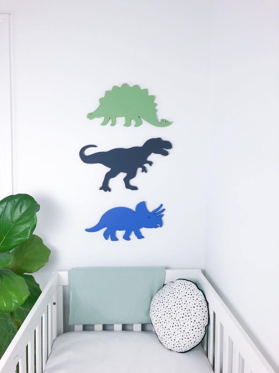Dinosaur Wood Sign, T-rex, Stegosaurus, Triceratops, Pterodactyl ...