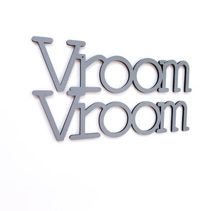 Vroom Vroom Laser Cut Typography Wood Sign - Etsy