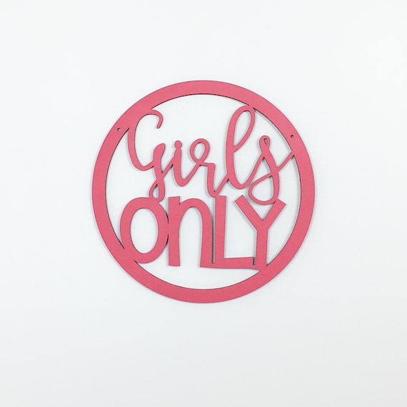 Girls Only Wood Sign Girls Room Sign Modern Girls Room | Etsy