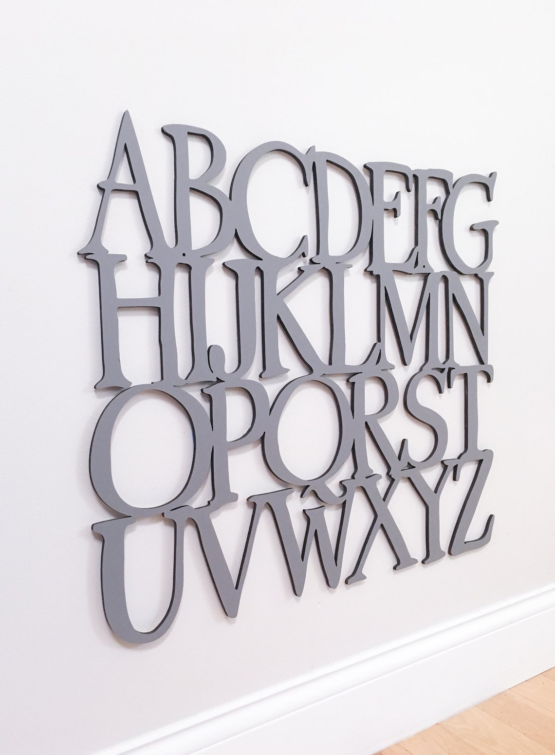 Wood Alphabet Sign Uppercase Letters Wooden Alphabet - Etsy