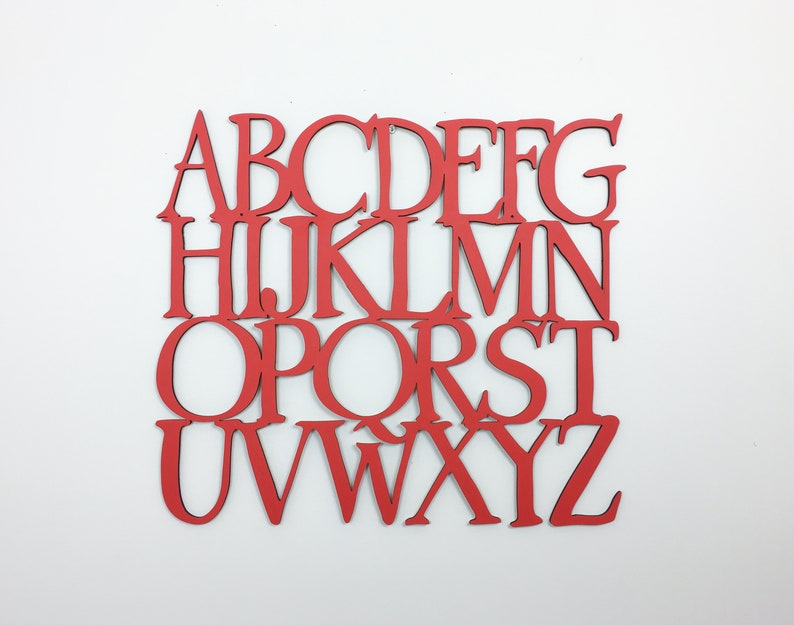 Wood Alphabet Sign Uppercase Letters Wooden Alphabet - Etsy