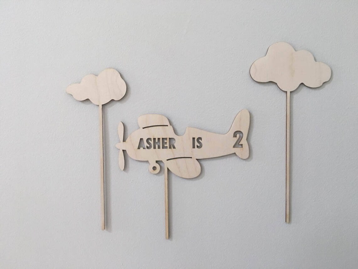 Plane Cake Topper Personalized Plane Topper Fly Away With | Etsy