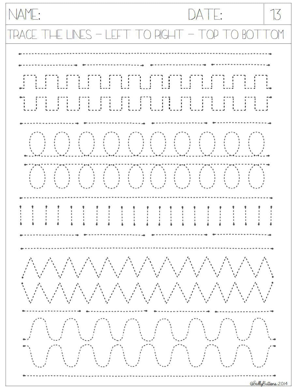 Form Drawing Set - Lines/curves - Basic Writing Skills Worksheet Pack ...